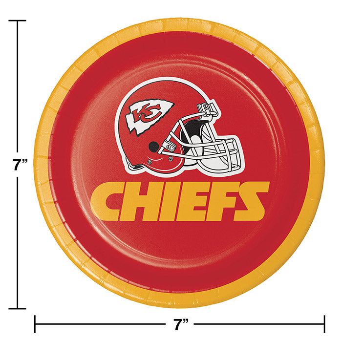 Kansas City Chiefs Paper Plates, 8 ct