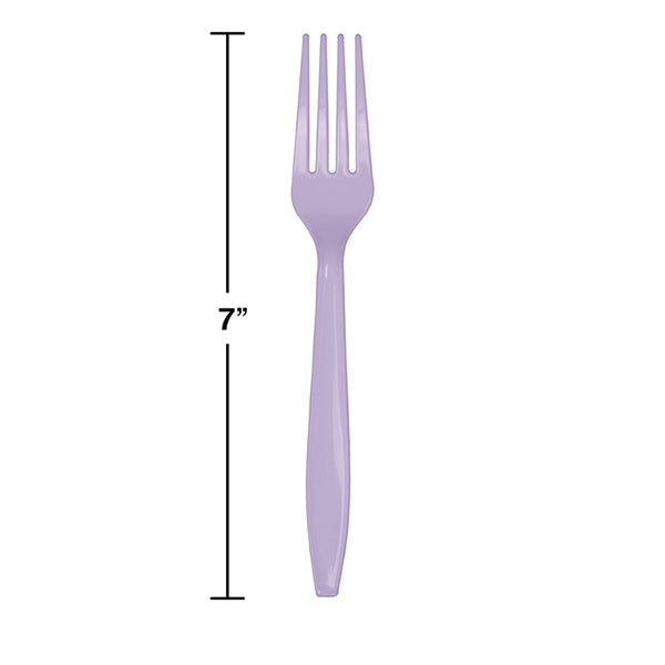 Luscious Lavender Purple Plastic Forks (24/Pkg)