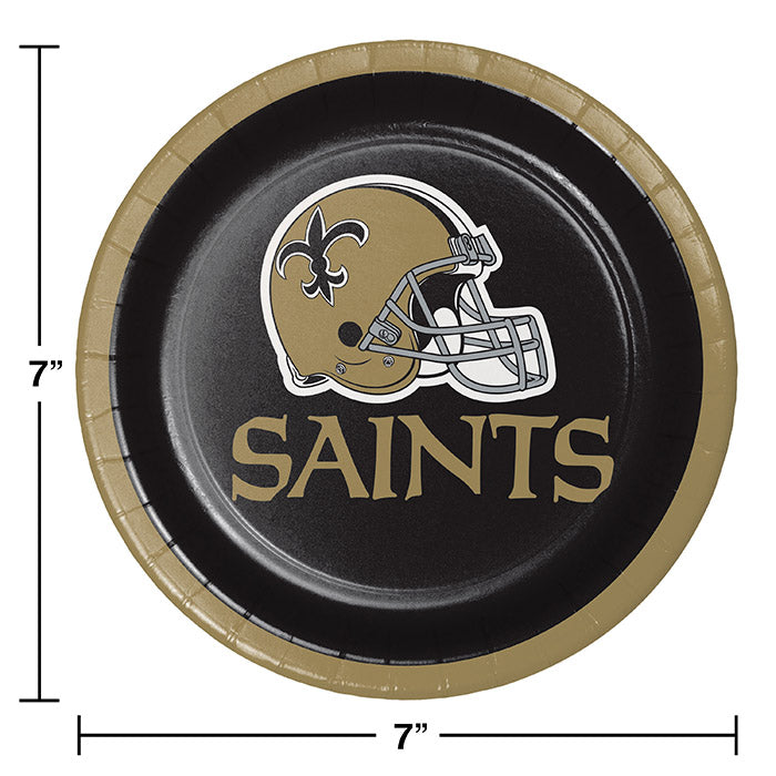 New Orleans Saints Paper Dessert Plate, 8 ct
