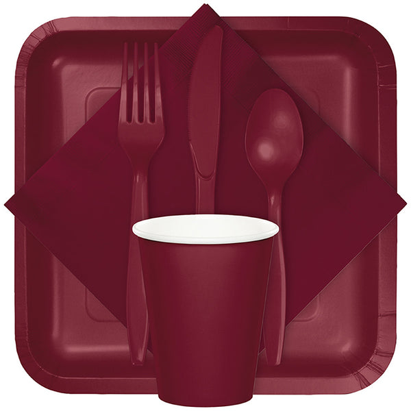 Burgundy Red Plastic Spoons (24/Pkg)