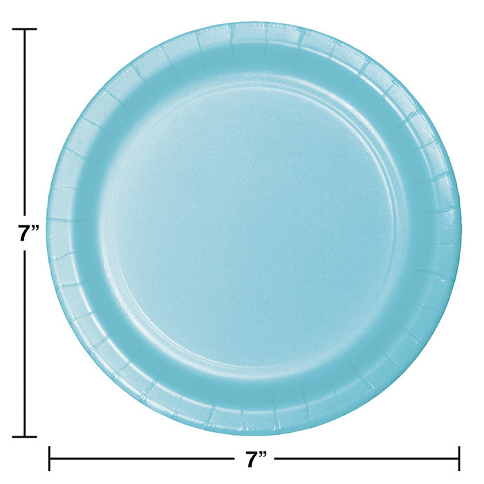 Pastel Blue Paper Plates, 24 ct