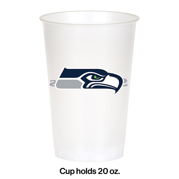 Seattle Seahawks Plastic Cup, 20 Oz, 8 ct
