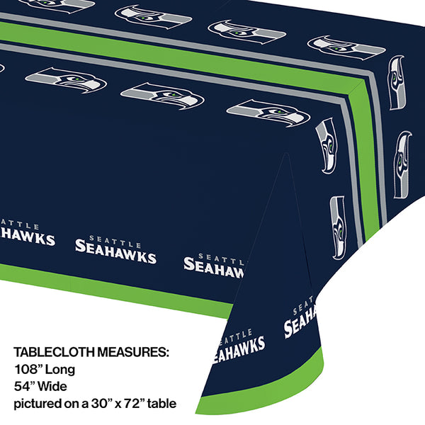 Seattle Seahawks Plastic Table Cover, 54" x 102"