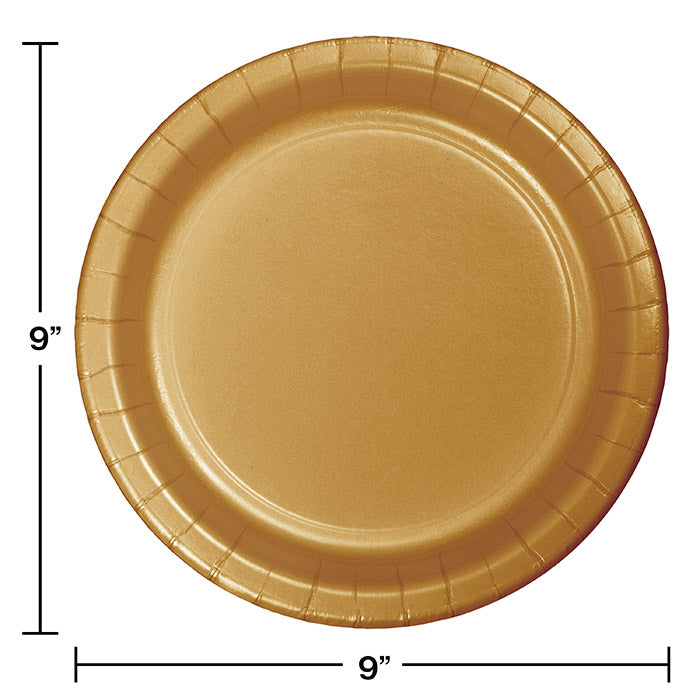Glittering Gold Paper Plates, 24 ct