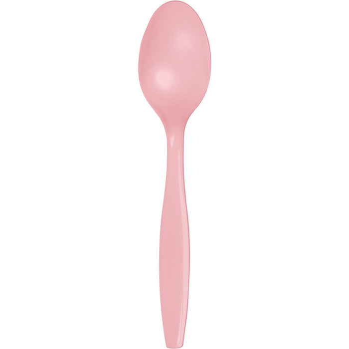 Classic Pink Plastic Spoons (24/Pkg)