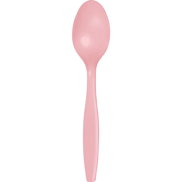 Classic Pink Plastic Spoons (24/Pkg)