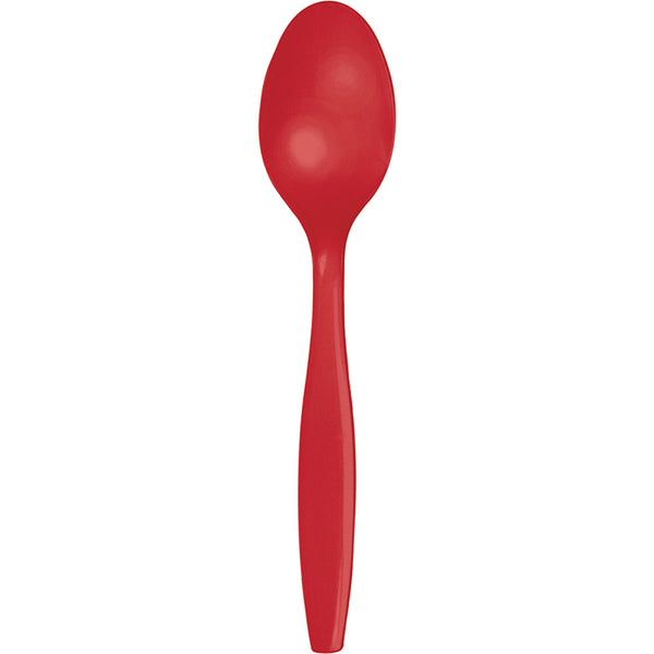 Classic Red Plastic Spoons (24/Pkg)